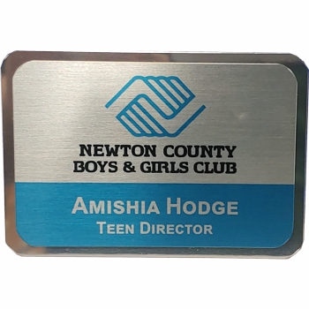 Double Plated Metal Name Badge for Color Imprint - Benchmark | Awards ...